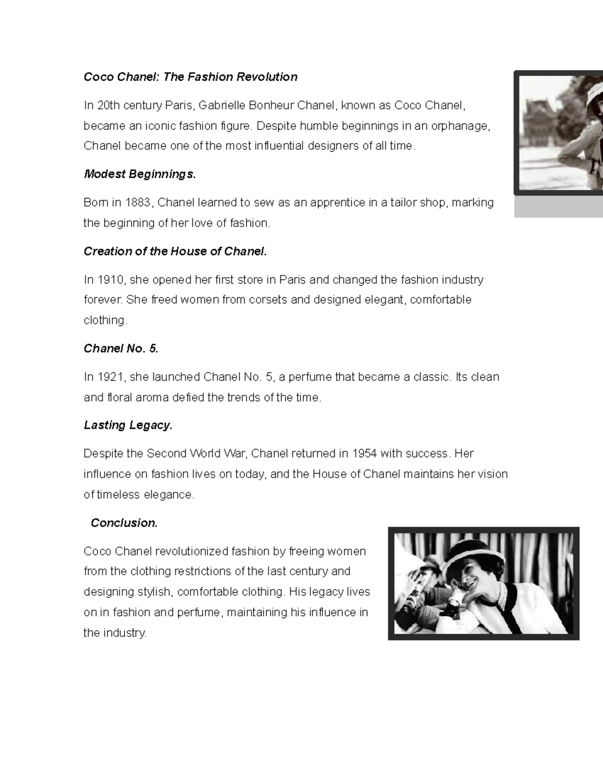 Coco Chanel - hola crack - Coco Chanel: The Fashion Revolution In 20th ...