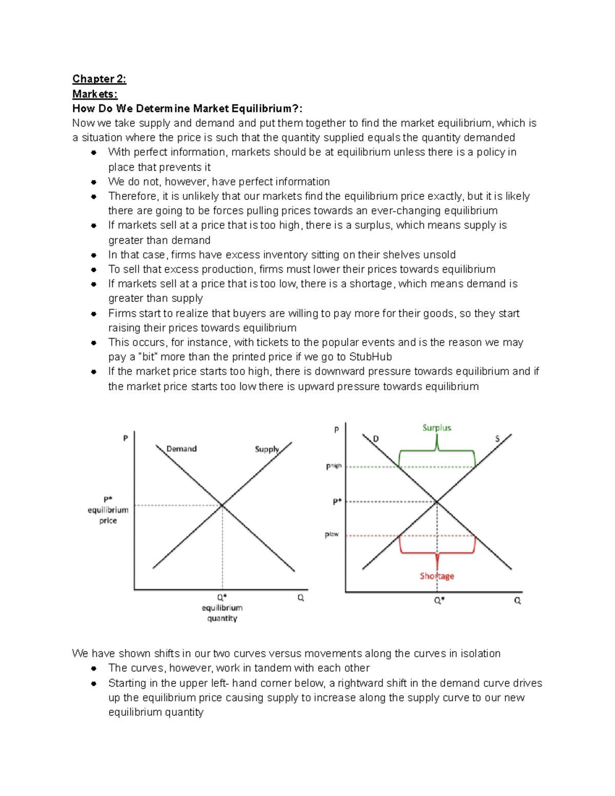 Microeconomics Chapter 2 Markets Part III - Chapter 2: Markets: How Do We Determine Market - Studocu