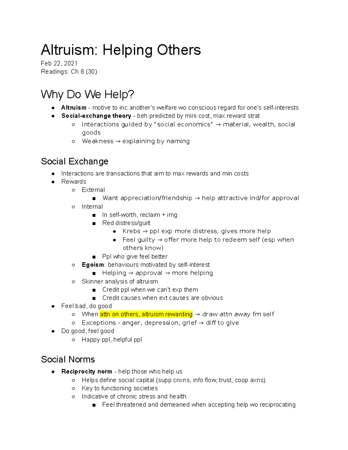 5 - Altruism Helping Others - Altruism: Helping Others Feb 22, 2021 ...