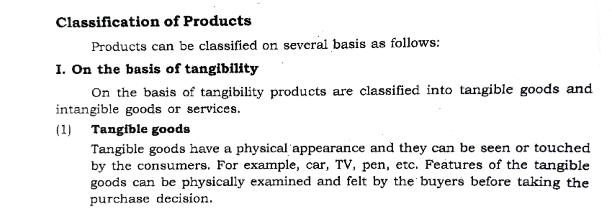Classification of products - ####### Classification of Products ...