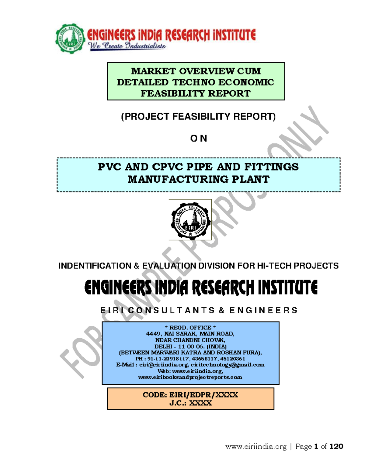 Sample-report - nbvvbb mnb knn - (PROJECT FEASIBILITY REPORT) O N ...