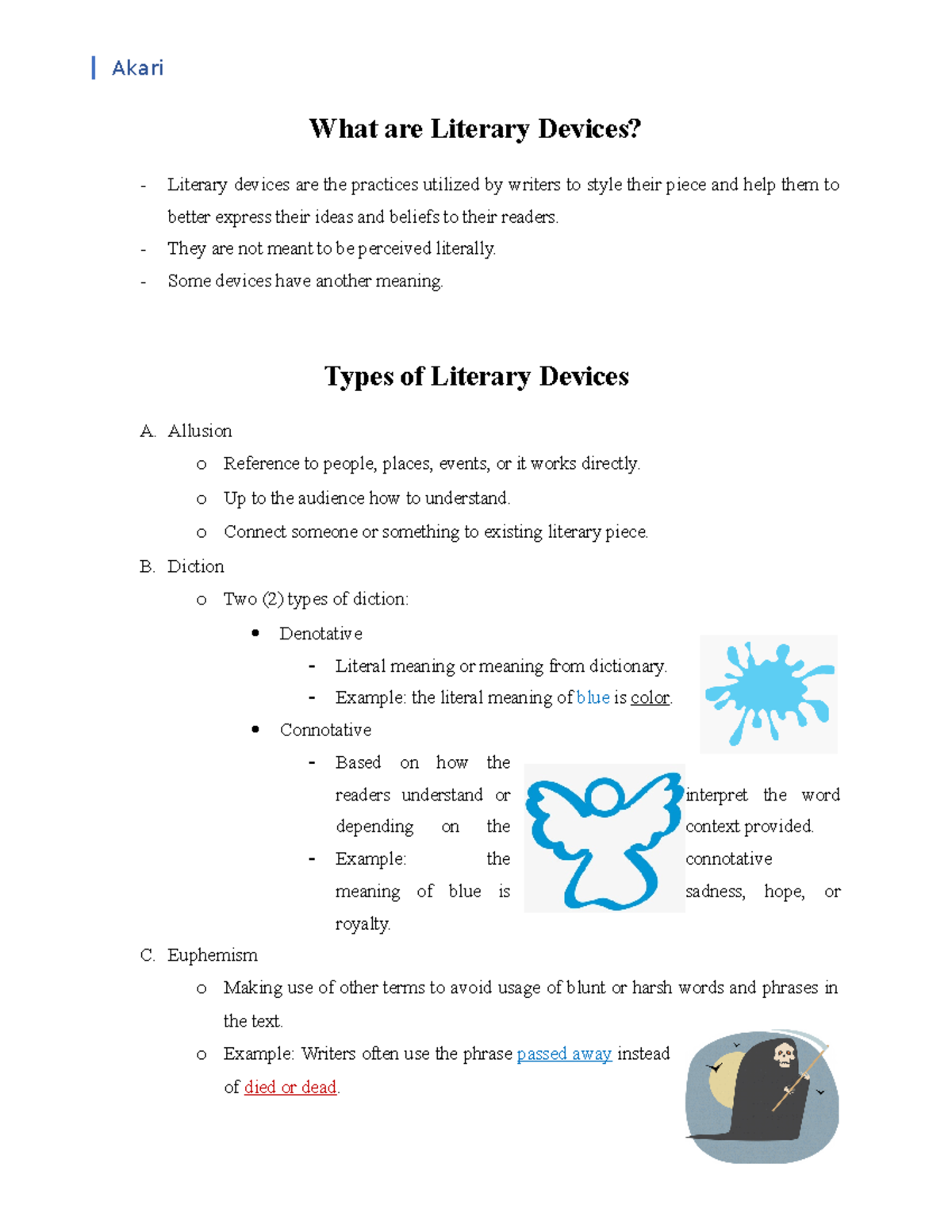 21st century Literature - Literary Devices (Akari) - Akari What are ...