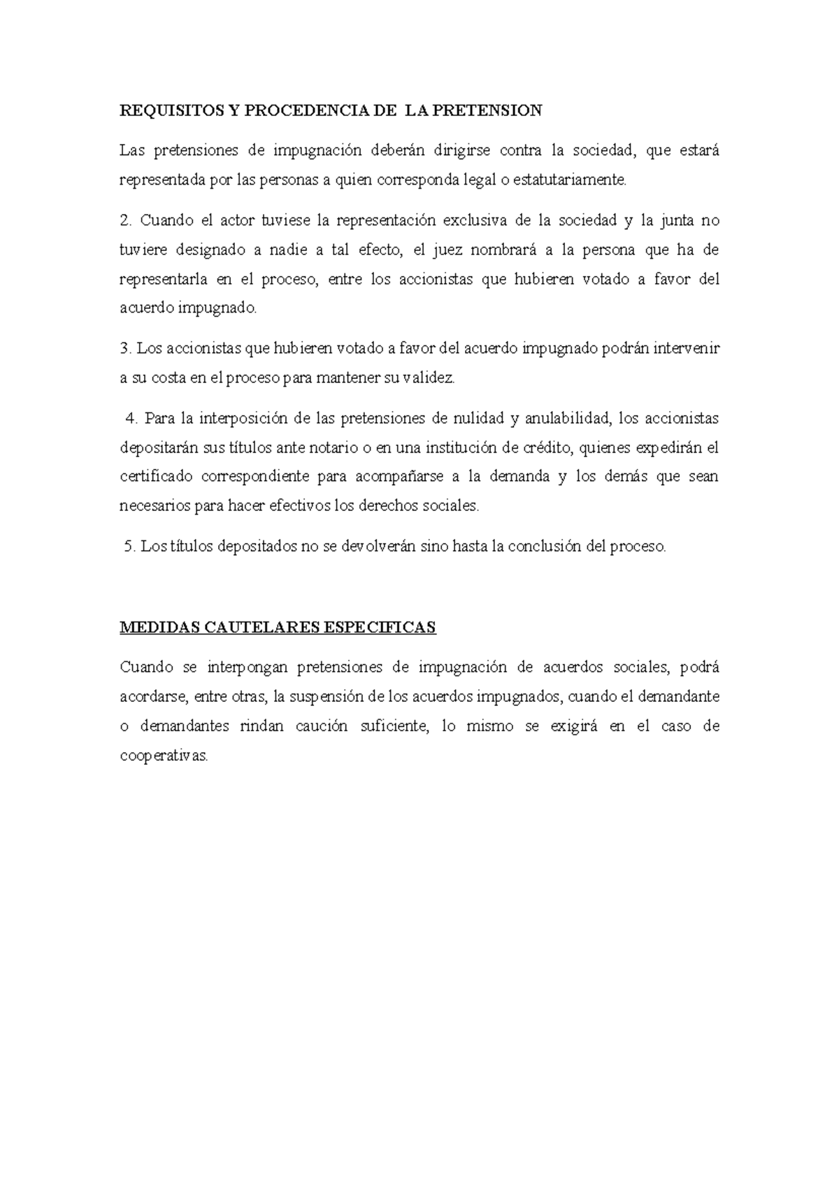 Requisitos Y Procedencide LA Pretension - REQUISITOS Y PROCEDENCIA DE ...