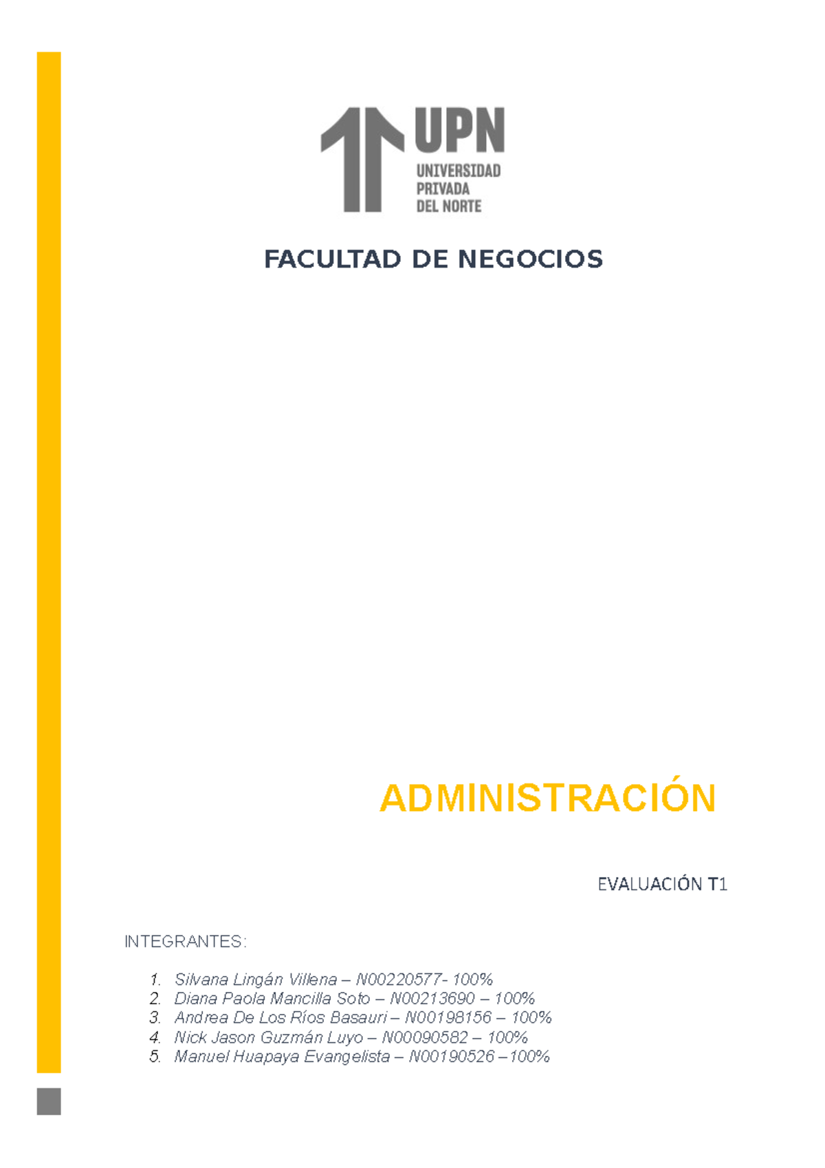 Copia de T1 Gestión de Compensaciones Adinelsa - FACULTAD DE NEGOCIOS ...
