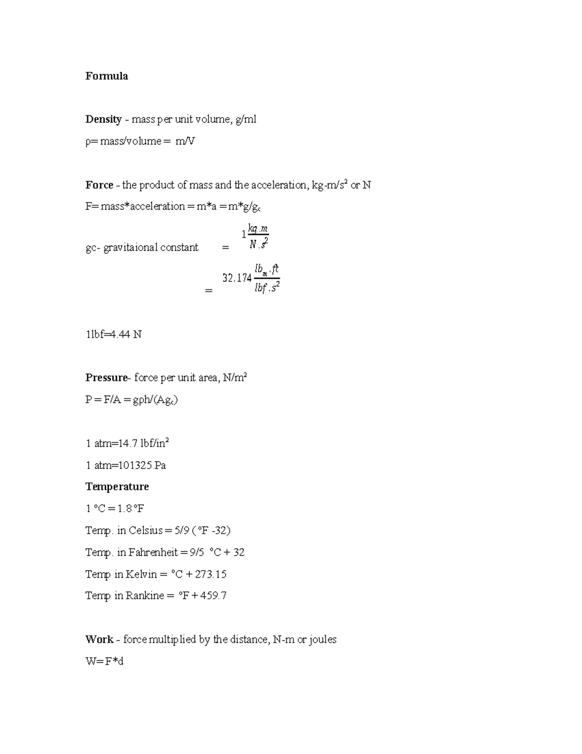 Formula - Short notes but easy to understand - Chemistry for Engineers ...