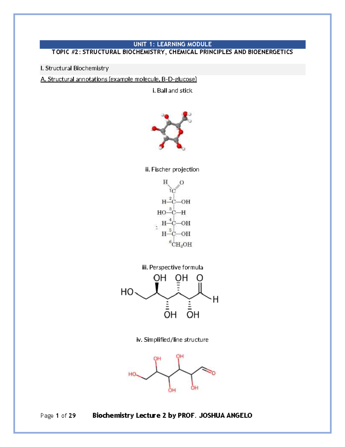 Biochem-Lecture-2-Reviewer PROF - UNIT 1: LEARNING MODULE TOPIC #2 ...