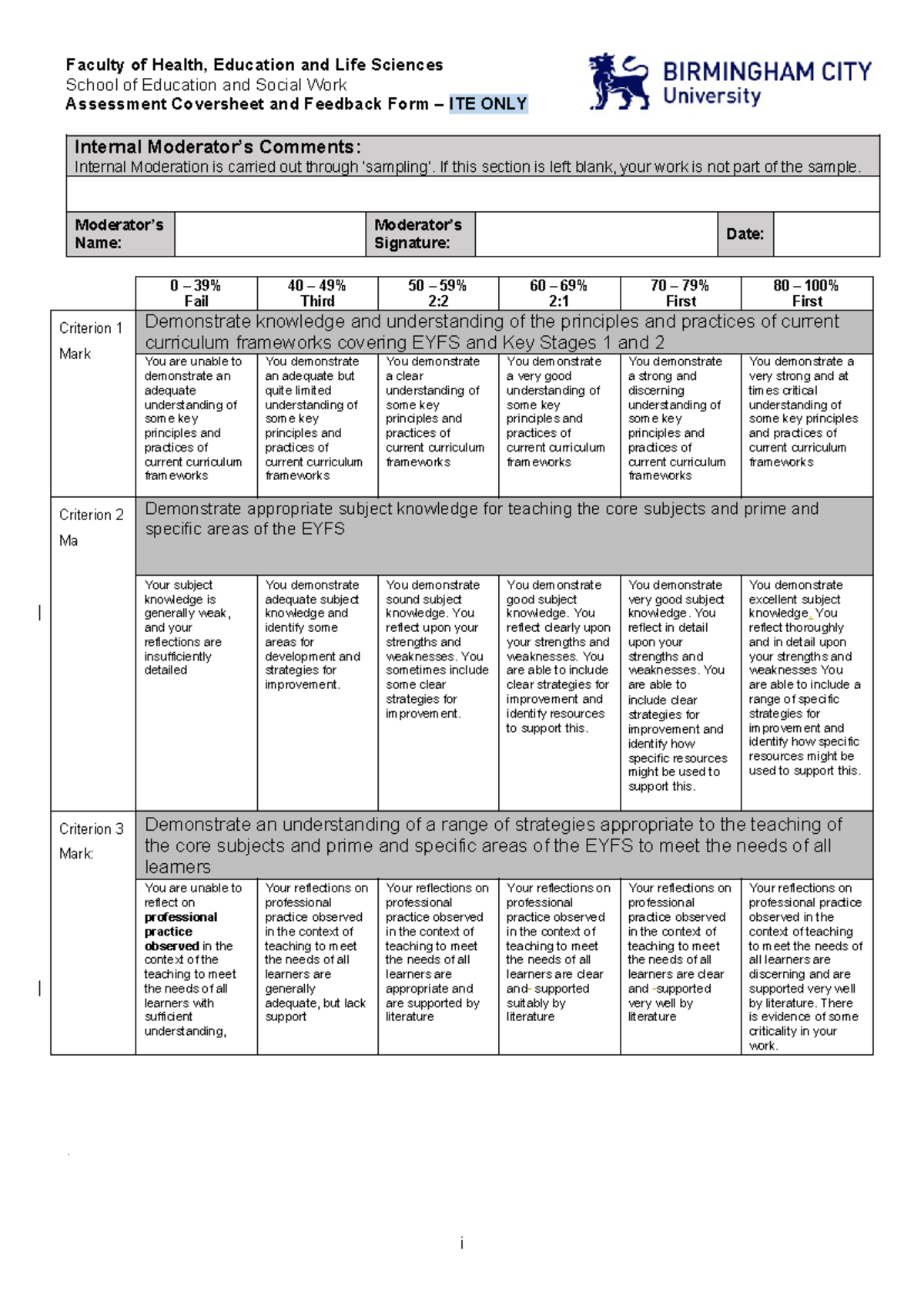 EDU4138 Core Assignment - Faculty of Health, Education and Life ...