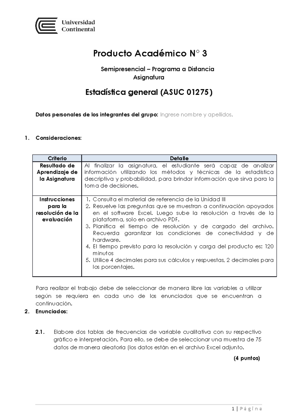 Producto Académico 3 (2023) - Producto Académico N° 3 Semipresencial – Programa a Distancia ...