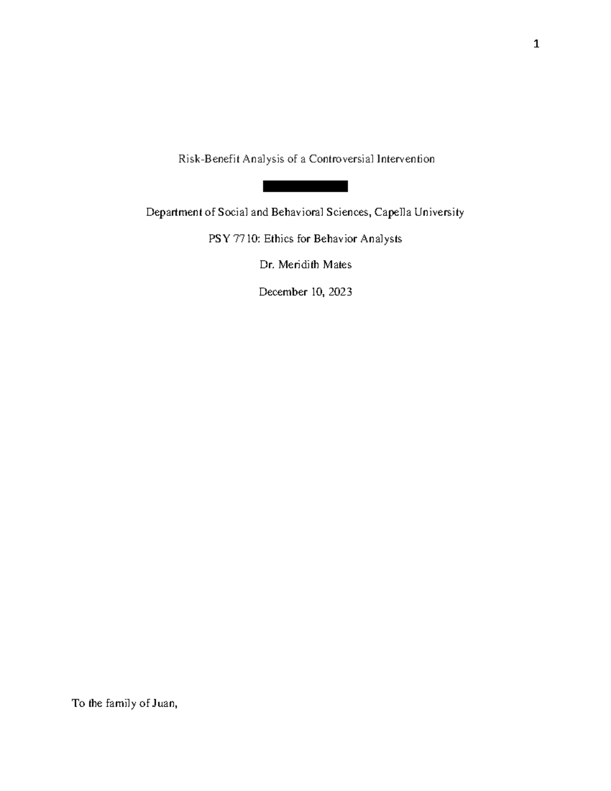 Risk Benefit Analysis - Risk-Benefit Analysis of a Controversial ...