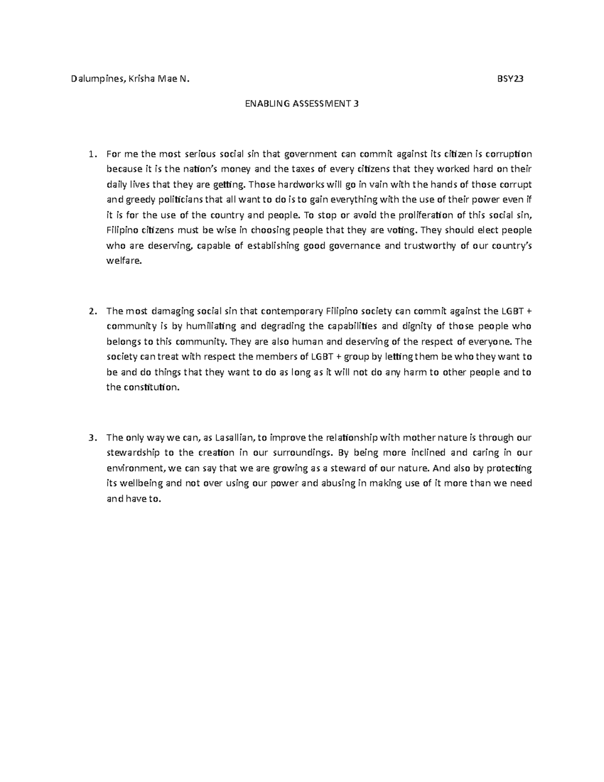 Enablingb Assessment 3 - Dalumpines, Krisha Mae N. BSY ENABLING ...