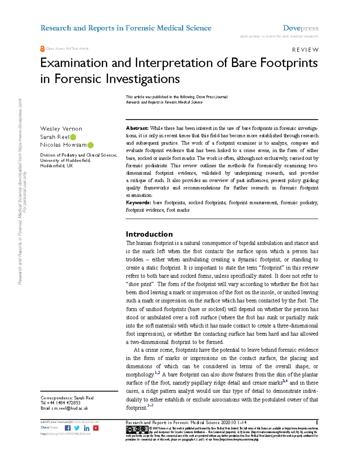 Rrfms 241264 examination and interpretation of bare footprints in ...