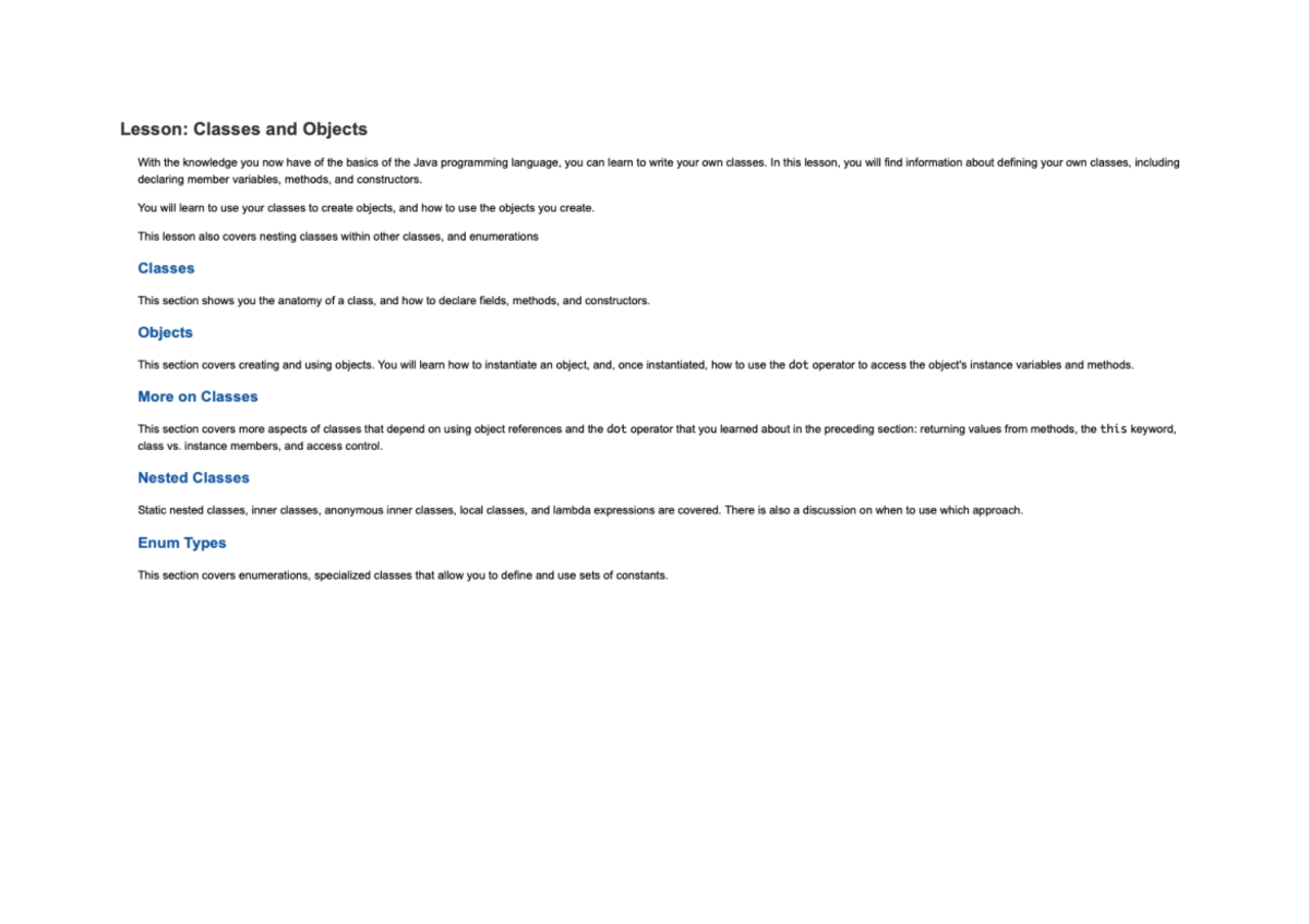 Oracle Java Classes and Object - Funktionale und objektorientierte ...