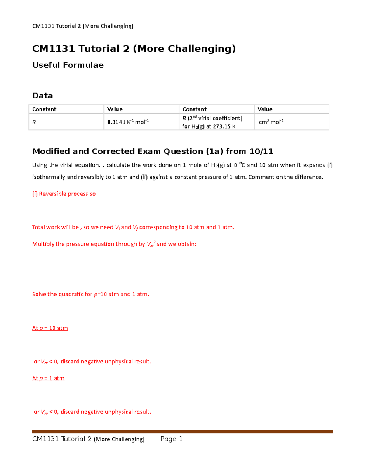 Tutorial 2 (More Challenging) Active Full Solutions 2 - CM1131 Tutorial ...