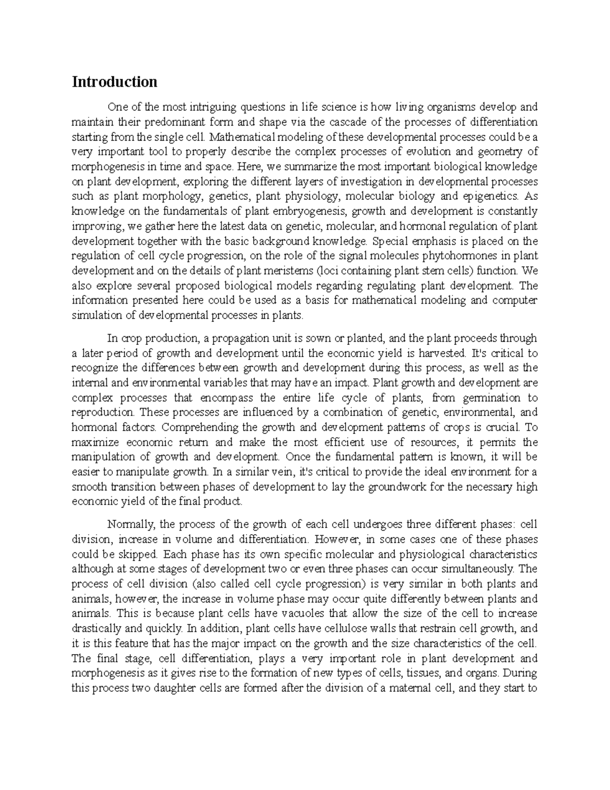 Introduction - Scientific Paper - Introduction One of the most ...