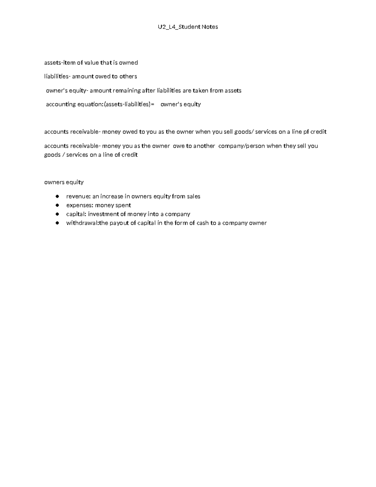 U2 L4 T2 Student+Notes - accounting notes to help - U2_L4_Student Notes ...
