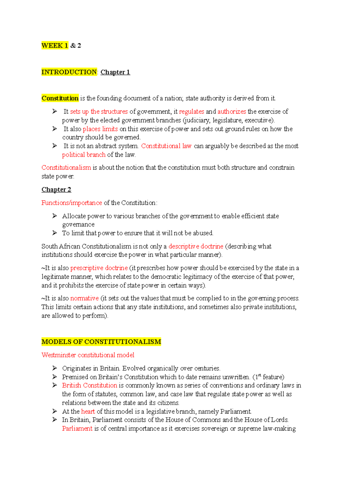 WEEK 1 - Weekly material - WEEK 1 & 2 INTRODUCTION: Chapter 1 ...