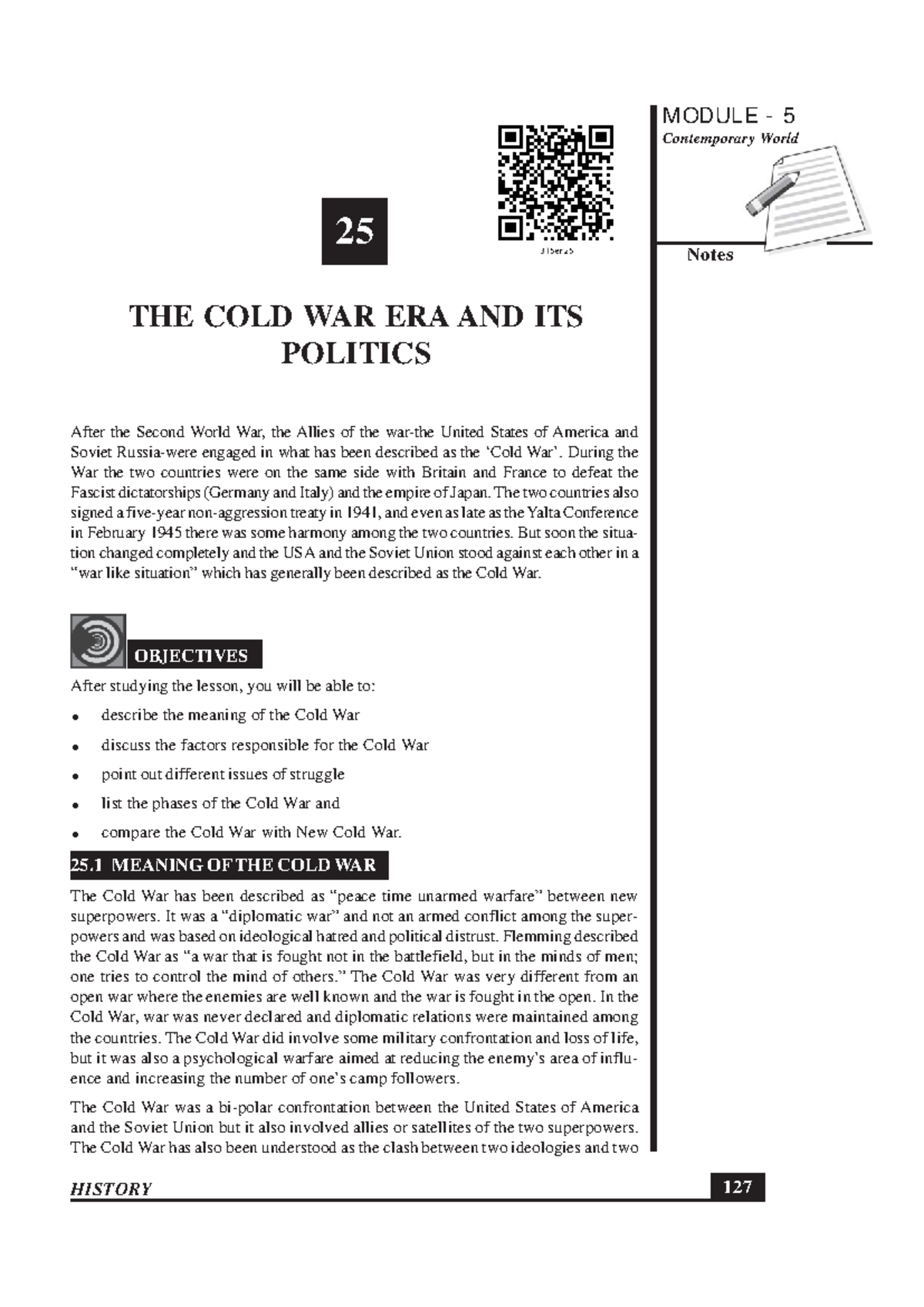 315 History Eng Lesson 25 - Contemporary World THE COLD WAR ERA AND ITS ...