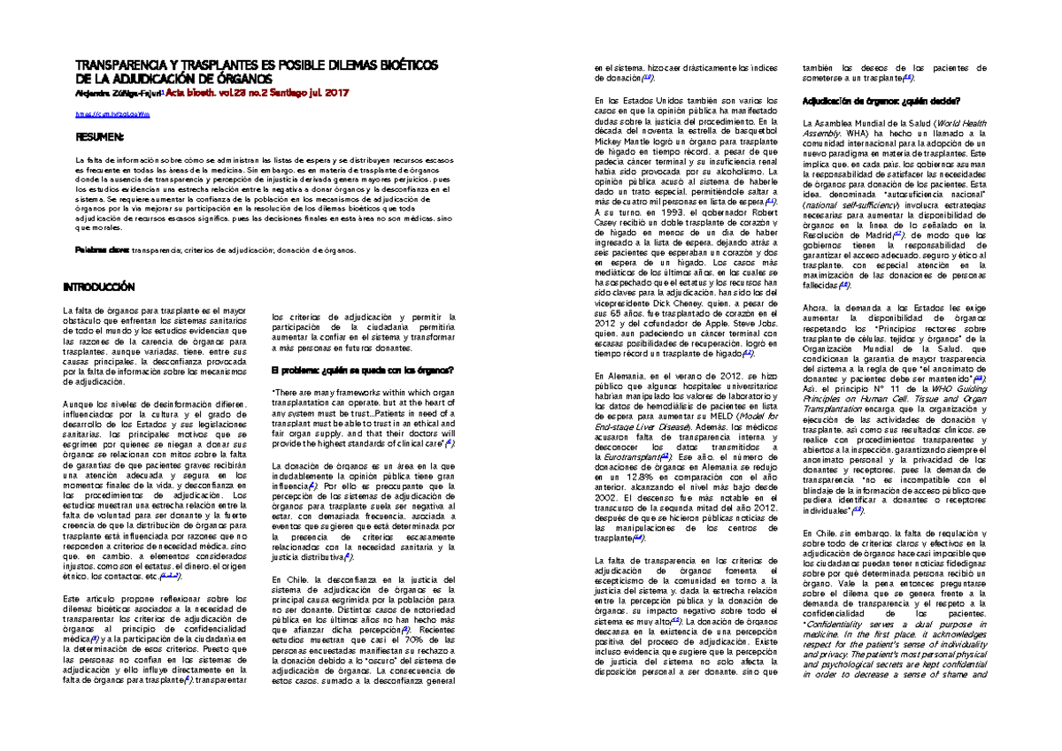 S9 - 2 - dvdvd - TRANSPARENCIA Y TRASPLANTES ES POSIBLE DILEMAS ...