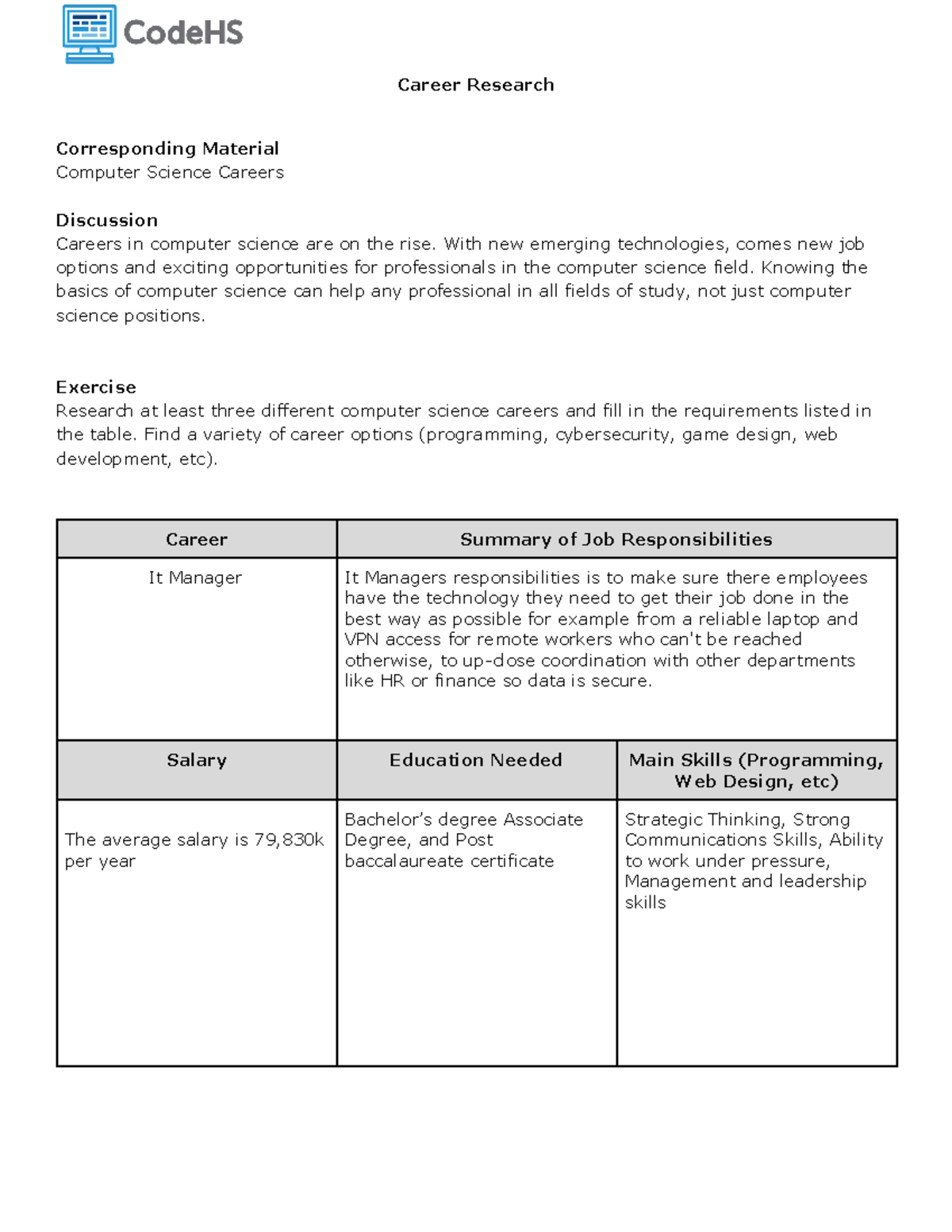 [GA][Computer Science Careers] Career Research - Career Research ...