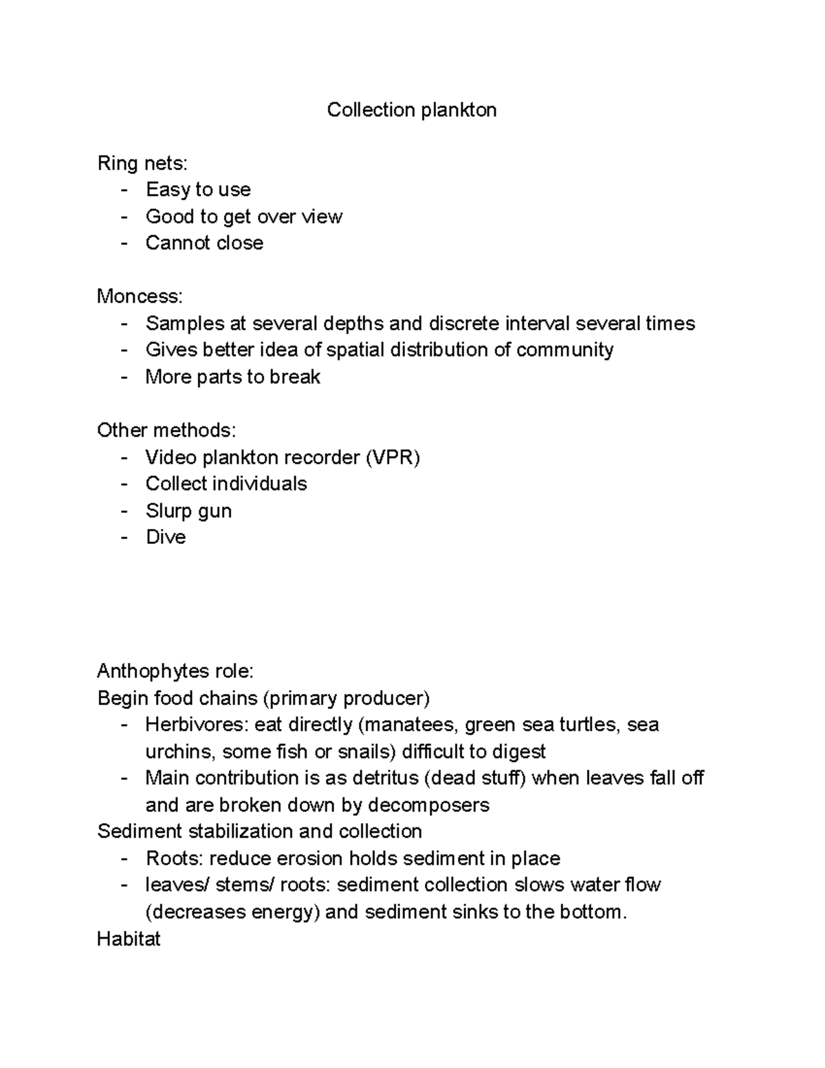 Marine biology p - how to collect plankton and anthophytes - Collection ...