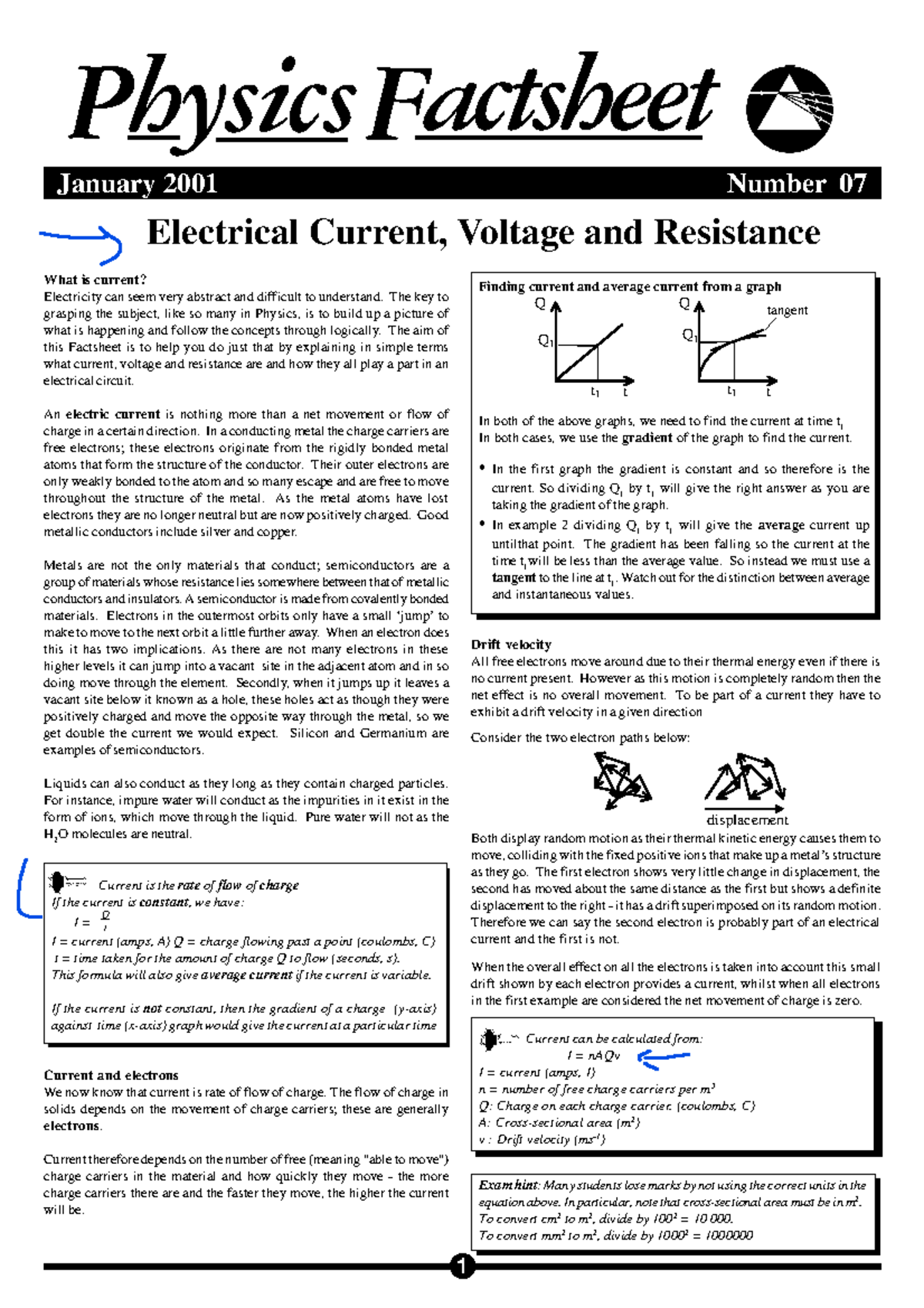Combined Notes - Unit 2 Edexcel Physics A-level - Physics Factsheet ...