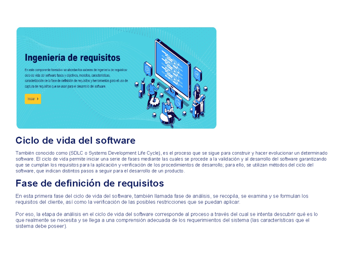 Ciclo de vida del software - Ciclo de vida del software También ...