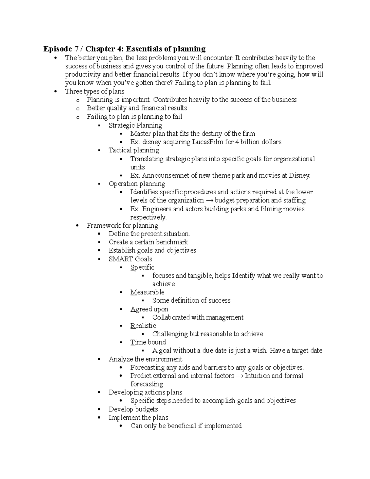 Intro to Management Episode 7 - Episode 7 / Chapter 4: Essentials of ...