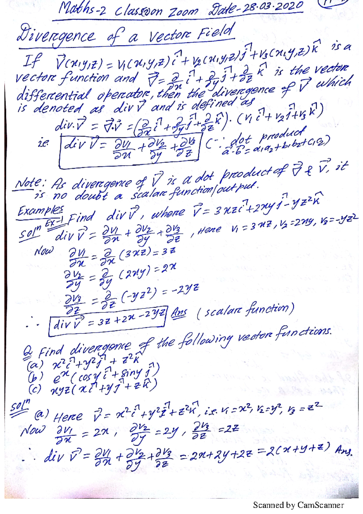 Vector Calculus & Line Integrals - Microbial diversity - Studocu