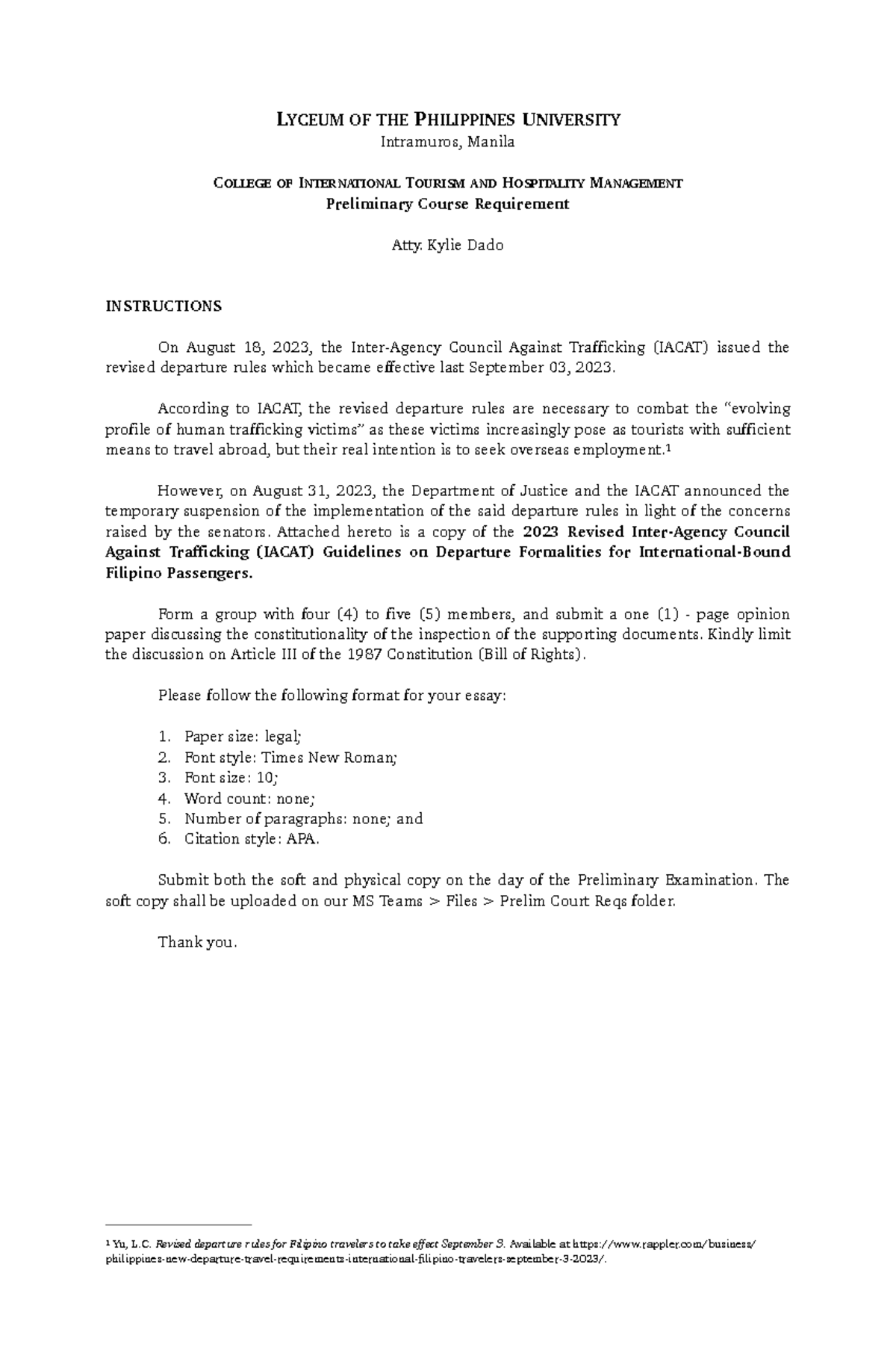 KKMD LPU -THMN06H-Prelim-Course-Requirement - LYCEUM OF THE PHILIPPINES ...