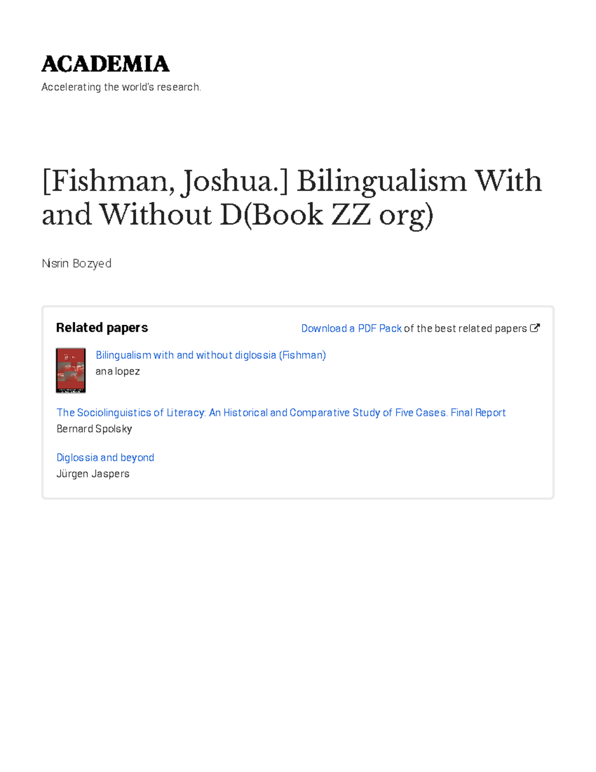 Fishman Joshua - Book related to ESL - Accelerat ing t he world's ...