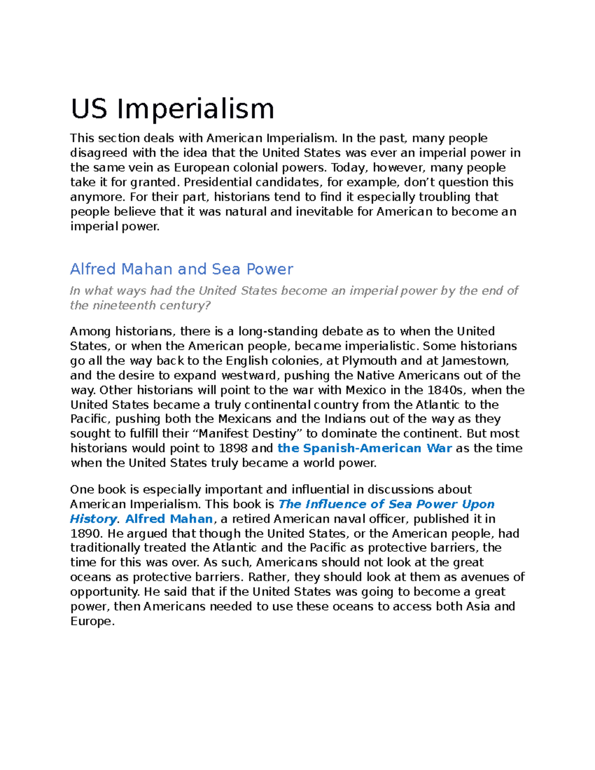 HIST 1112 US Imperialism US Imperialism This Section Deals With hist-1112-us-imperialism-us-imperialism-this-section-deals-with