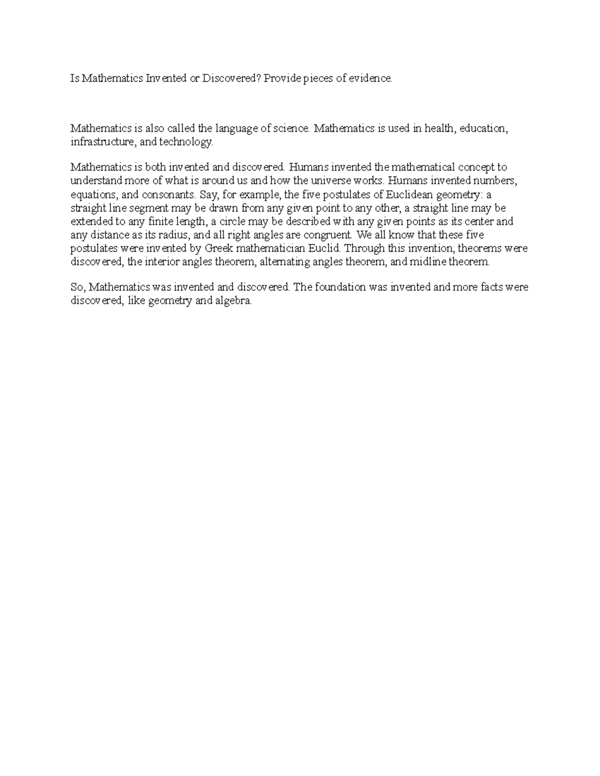 Math Mystery Activity Is Mathematics Invented Or Discovered
