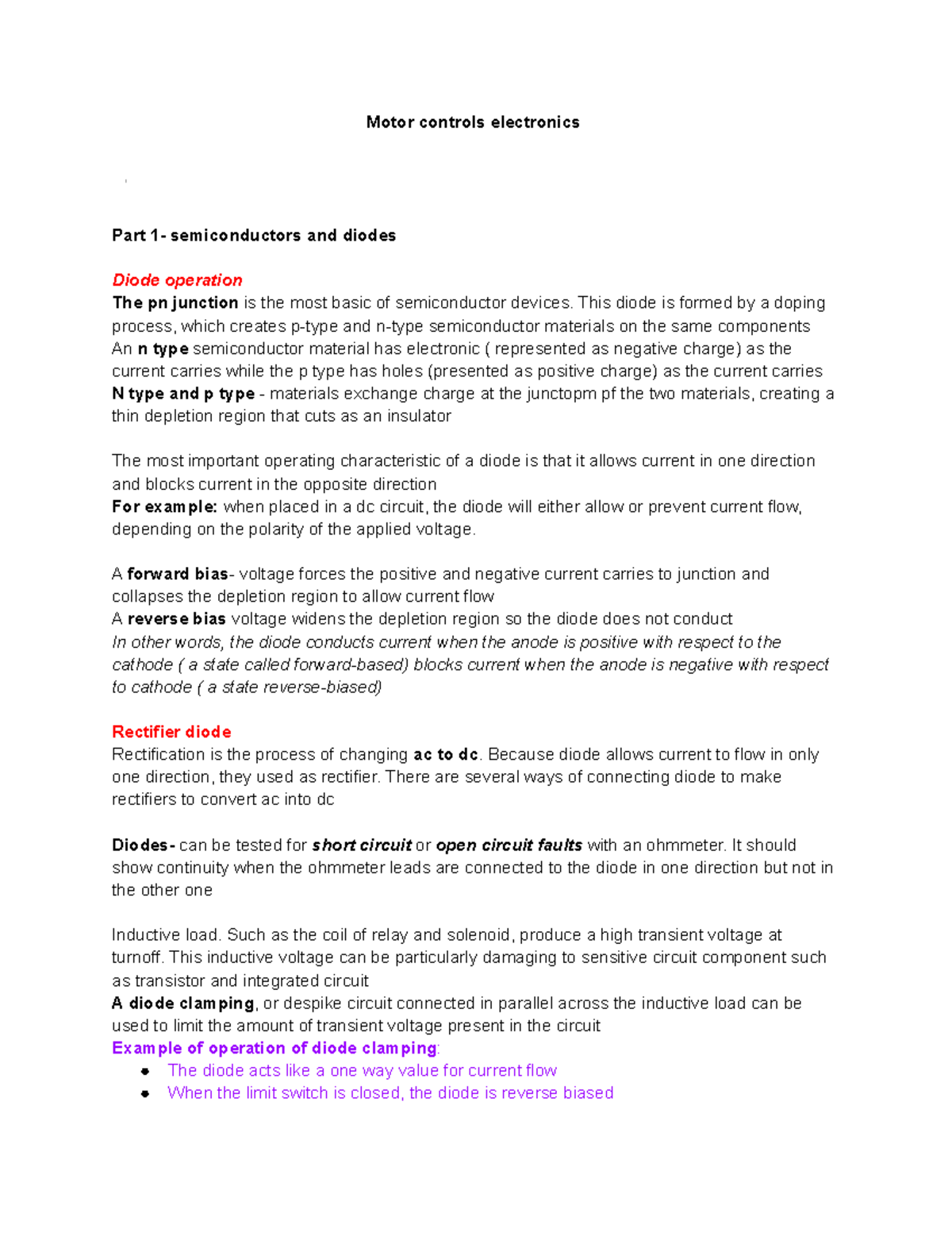 Chapter 9 motor control electronics - Motor controls electronics Part 1 ...