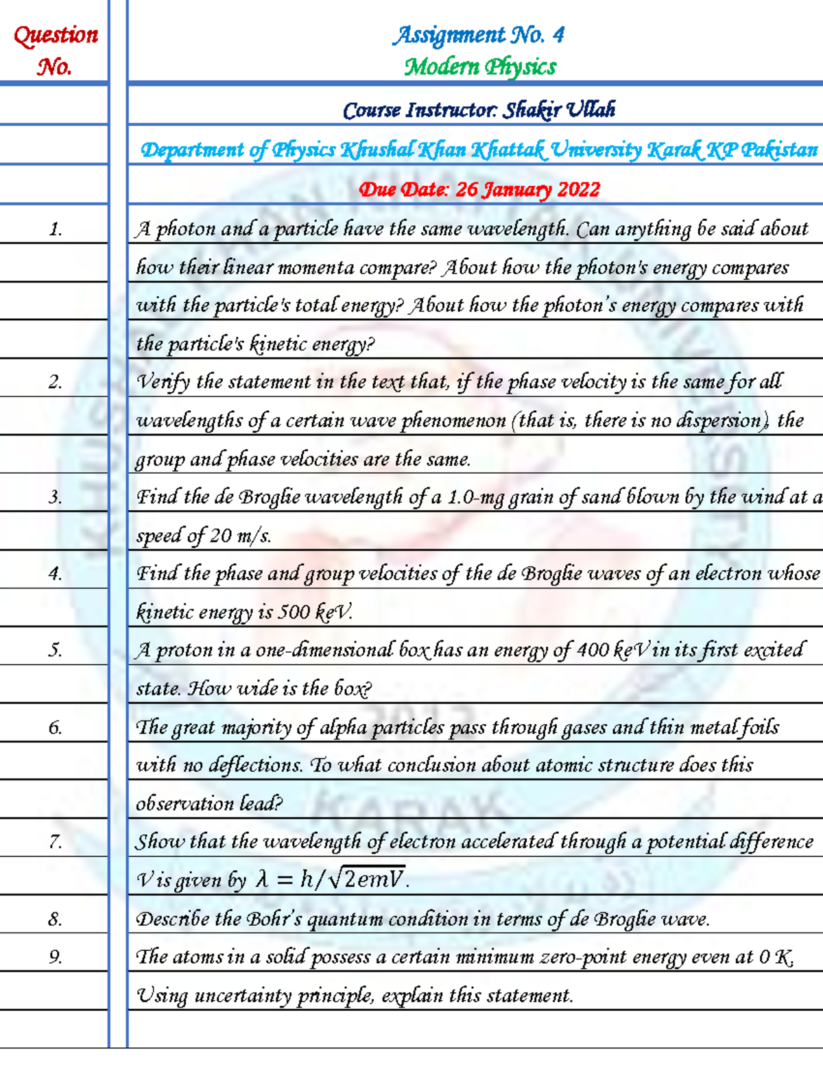 Assign 4 (Final) (Auto Recovered) - Question No. Assignment No. 4 ...