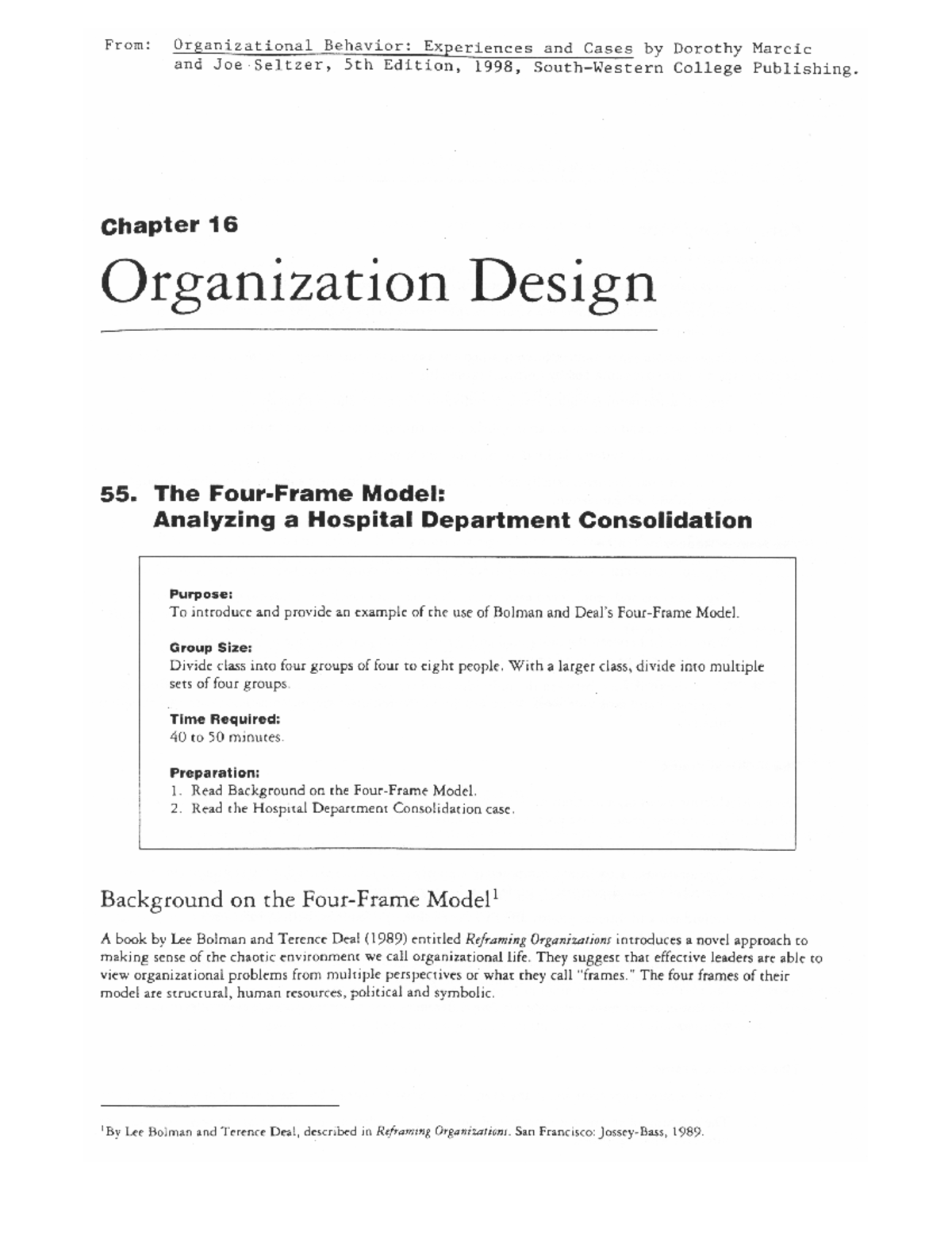 4 Frames Exercise - Case Study - MHR 650 - Studocu