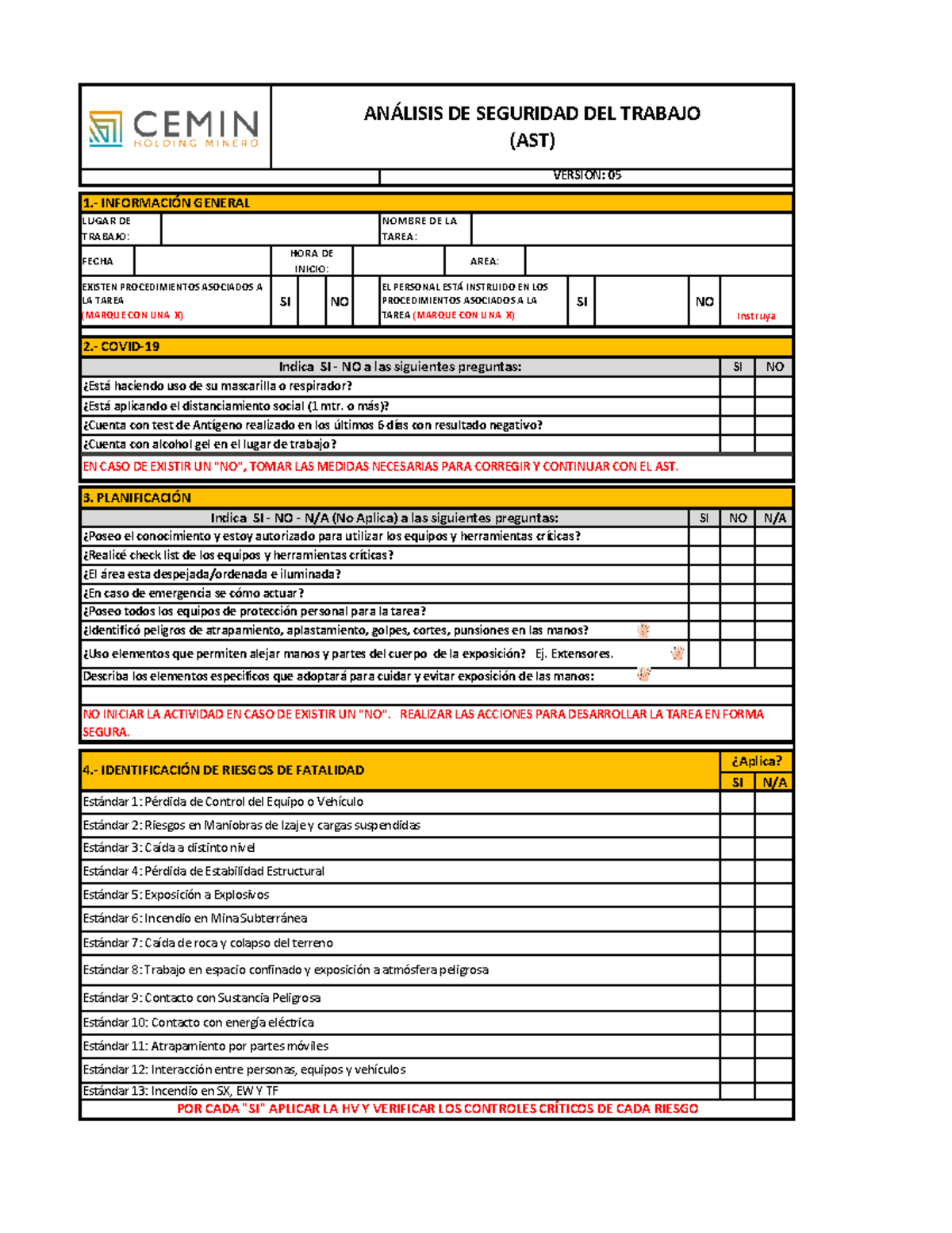 AST V5 13 Abril 2022 (1) - DFFB FGBFG - SI NO SI NO SI NO SI NO N/A SI N/A ¿Aplica? POR CADA ...
