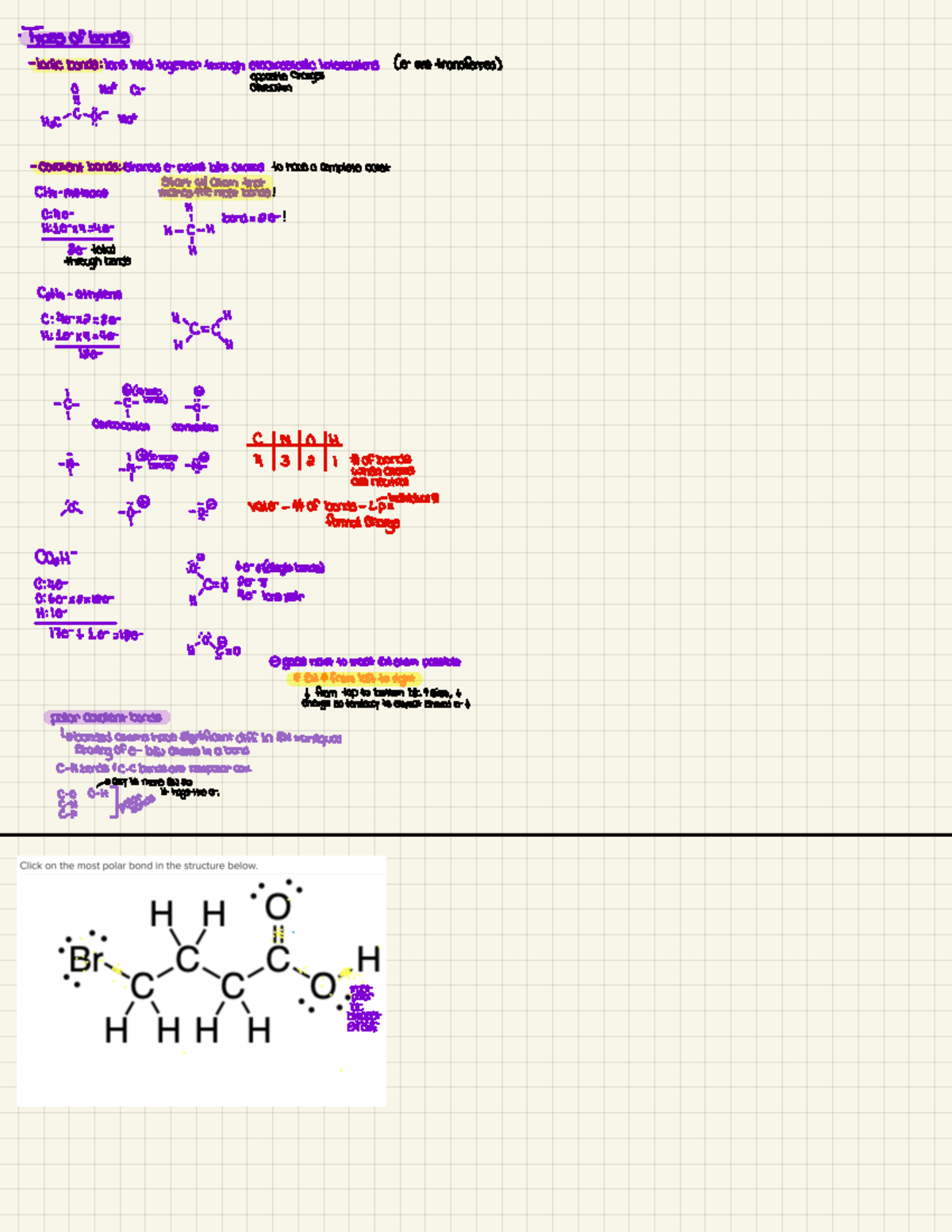 Formal Charge - notes - Types of bonds -ionic bonds: ions held together ...