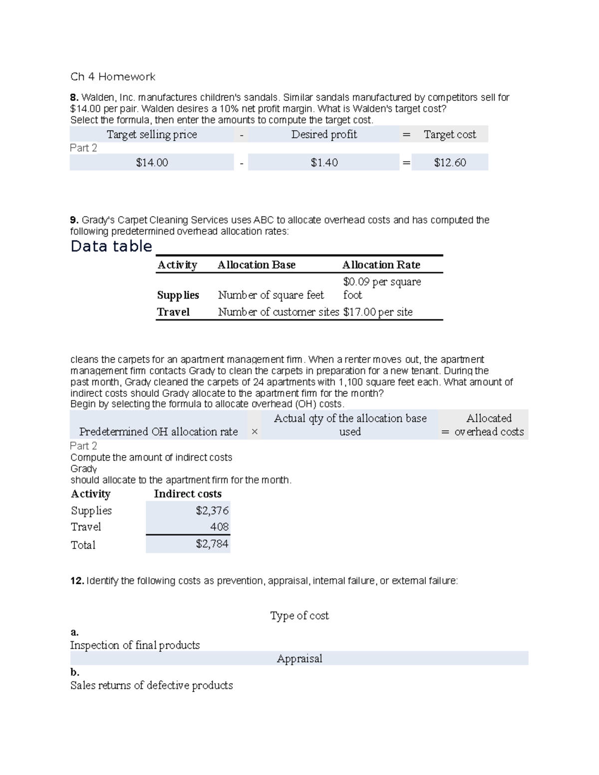 Ch 4 Homework - Ch 4 HW - ACCT-2302 - TCCD - Studocu