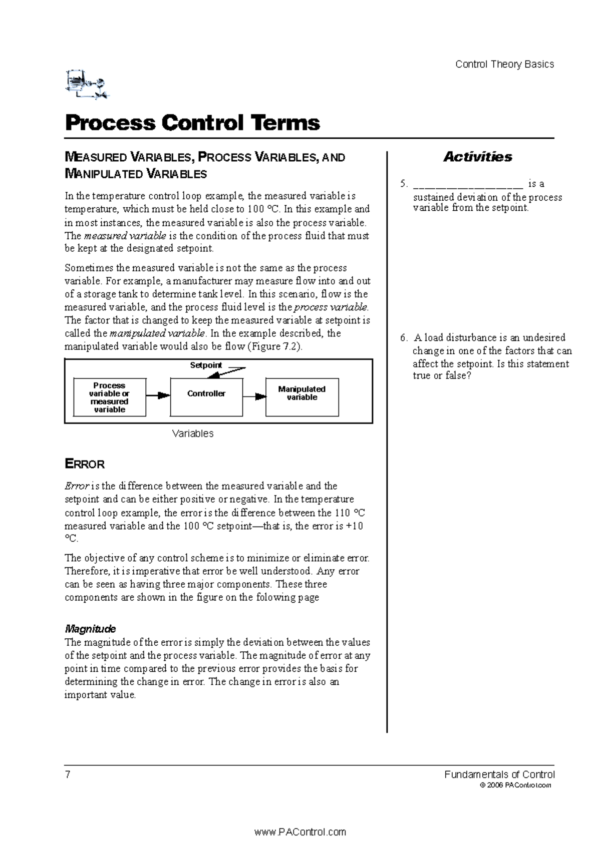 Instrumentation and Control Process Cont-pages-2 - Activities 7 ...