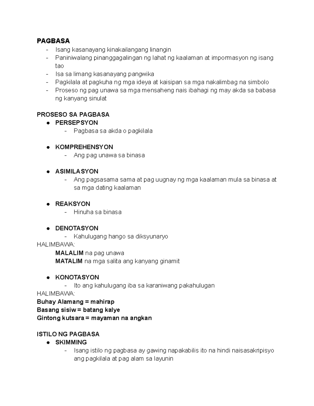 Pagbasa at Pagsulat sa Pananaliksik: PAGBASA - PAGBASA Isang kasanayang ...