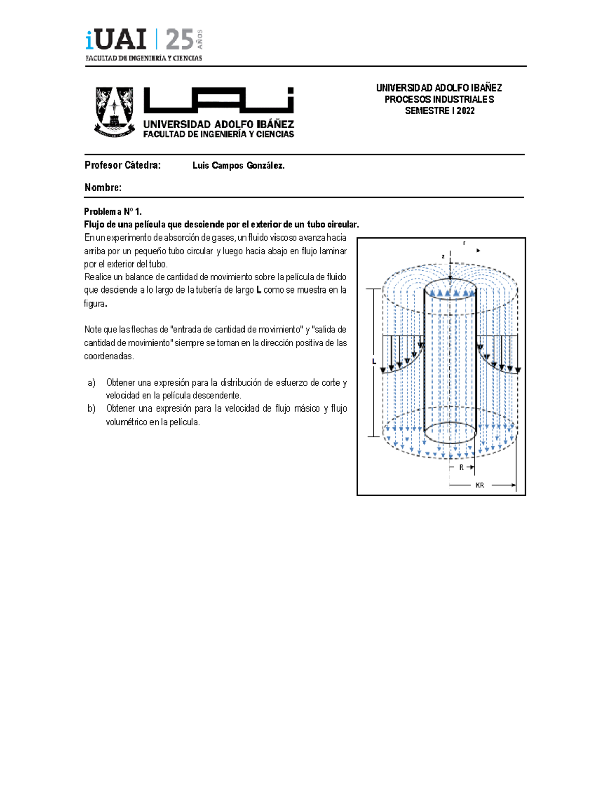GUIA Procesos Industriales - UNIVERSIDAD ADOLFO IBAÑEZ PROCESOS ...