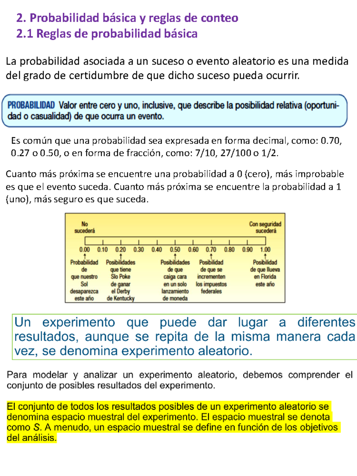 1 7 prob basic - La probabilidad asociada a un suceso o evento ...