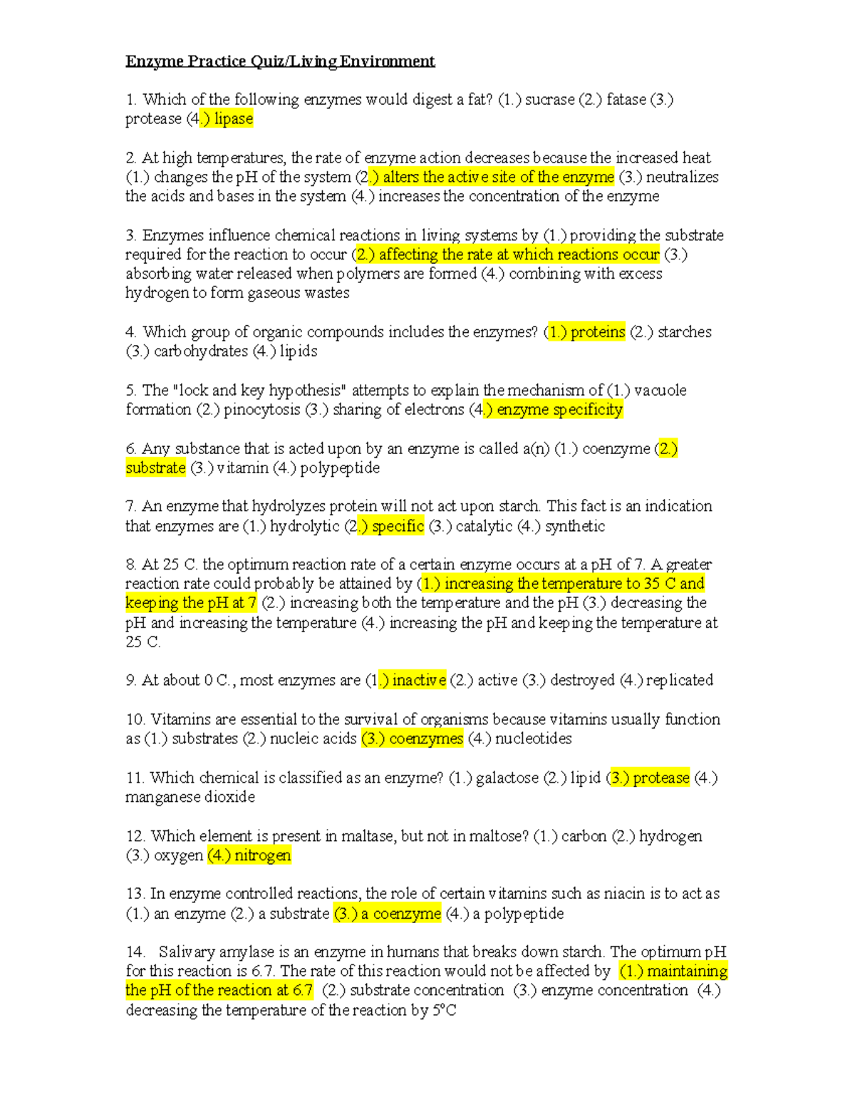 Enzyme Practice Quiz With Answers Enzyme Practice Quiz Living enzyme-practice-quiz-with-answers-enzyme-practice-quiz-living