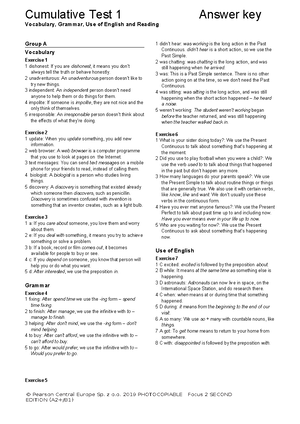 Unit 4 Grammar Short Test 2 A+B - Impulse 4 B2 Tests ©Macmillan Polska ...
