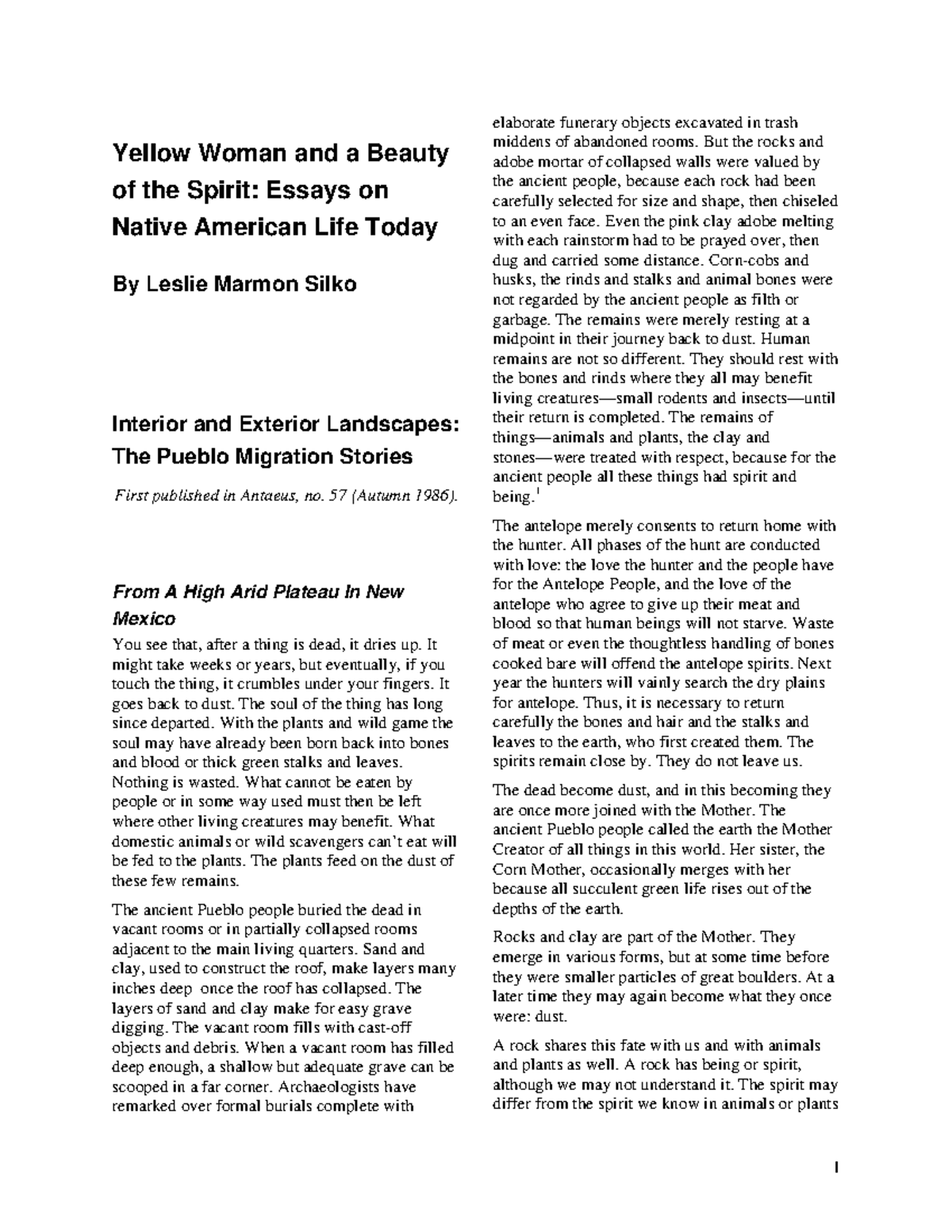 Silkopuebloecol - Pueblo culture - Yellow Woman and a Beauty of the ...