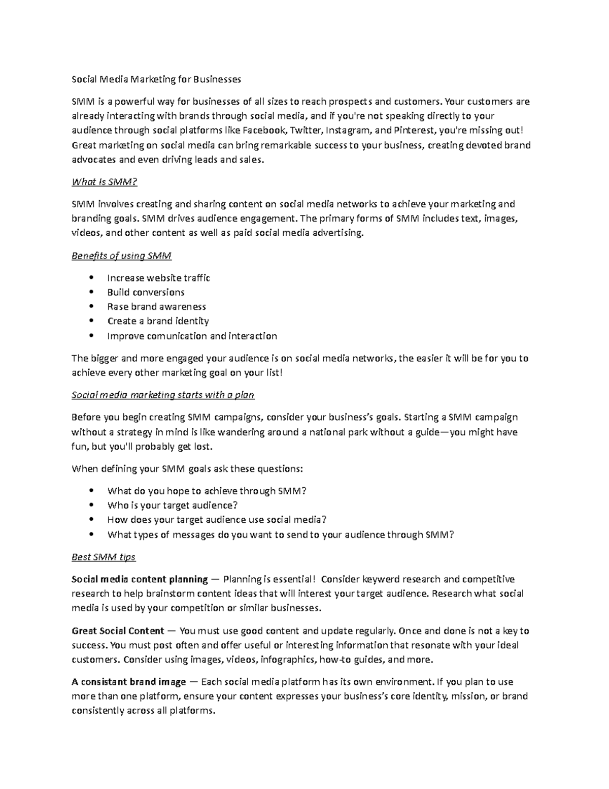 Name Exp19 CF Ch01 Cap Assessment Marketing - Social Media Marketing ...