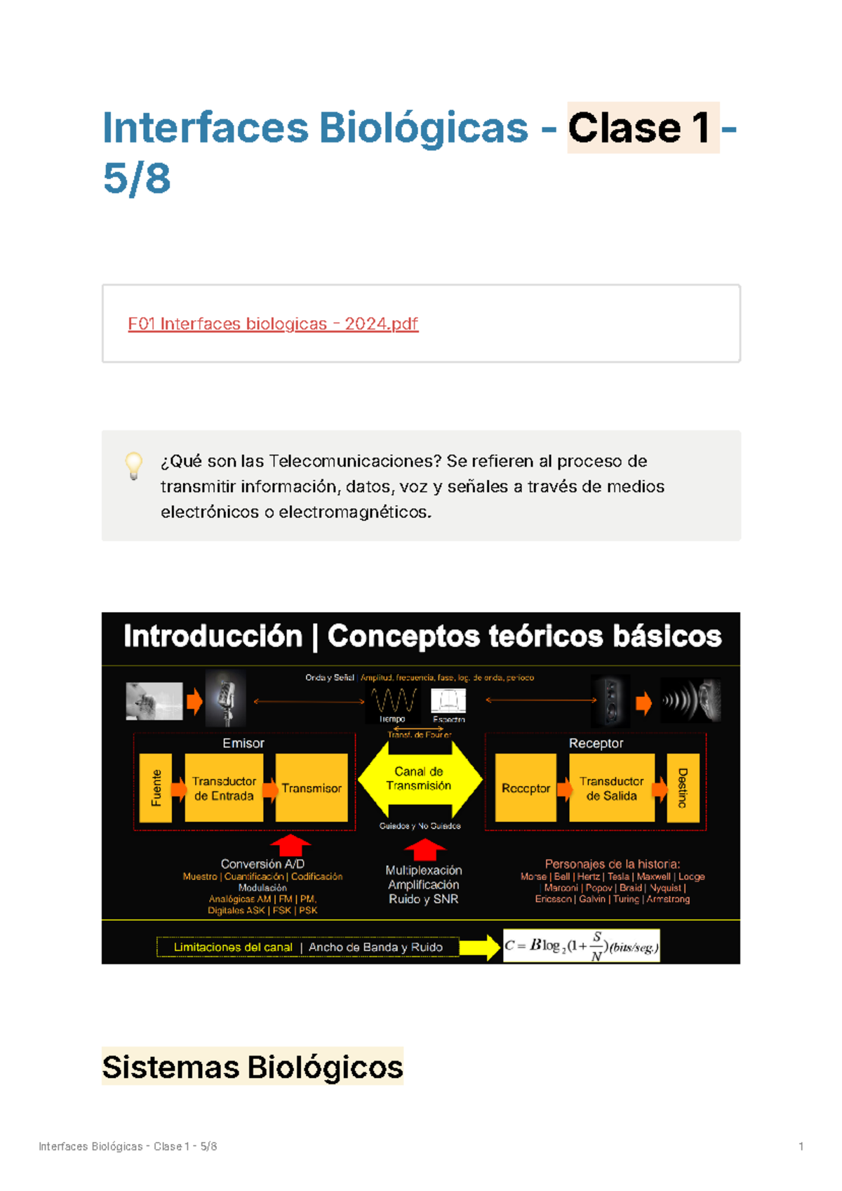 Interfaces Biolgicas - Clase 1 - 58 - Interfaces Biológicas - Clase 1 ...