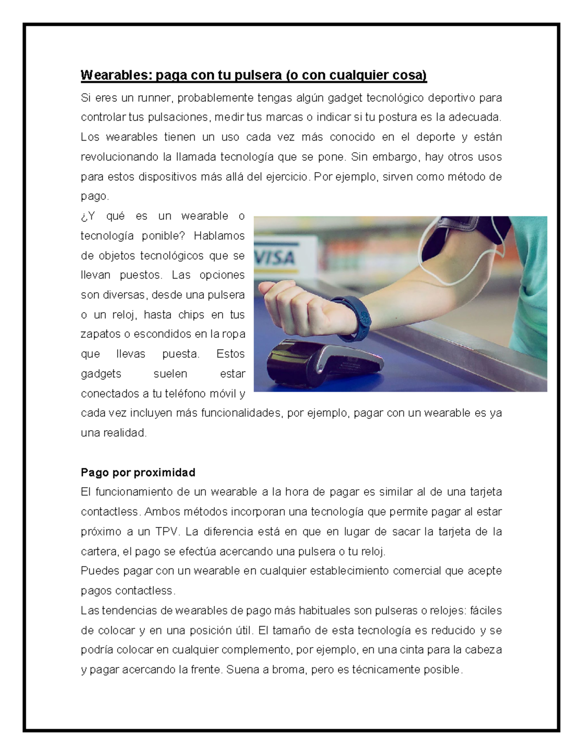 Macro - Un complemento de la materia - Wearables: paga con tu pulsera ...