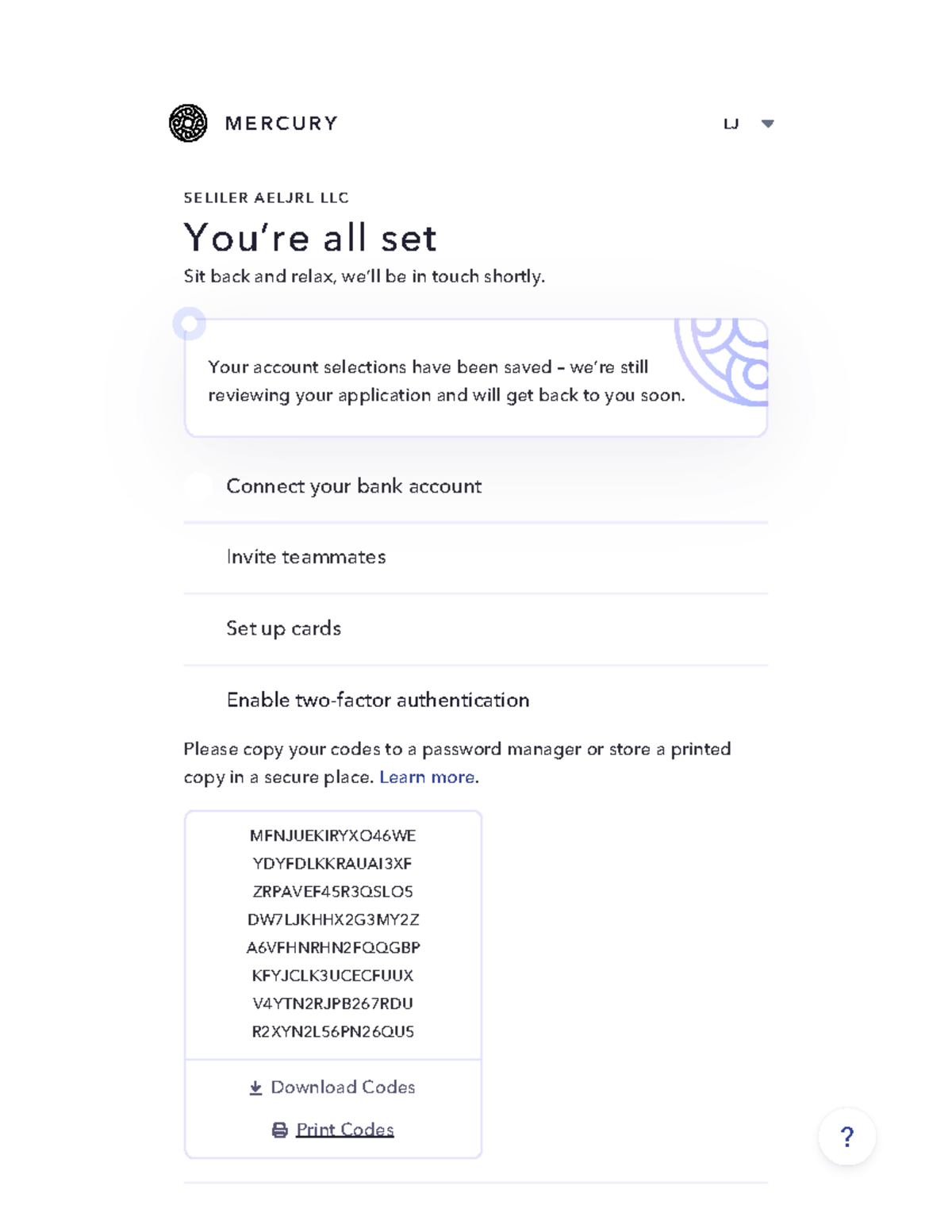 Mercury Banking for Startups - M E R C U R Y S E L I L E R A E L J R L ...