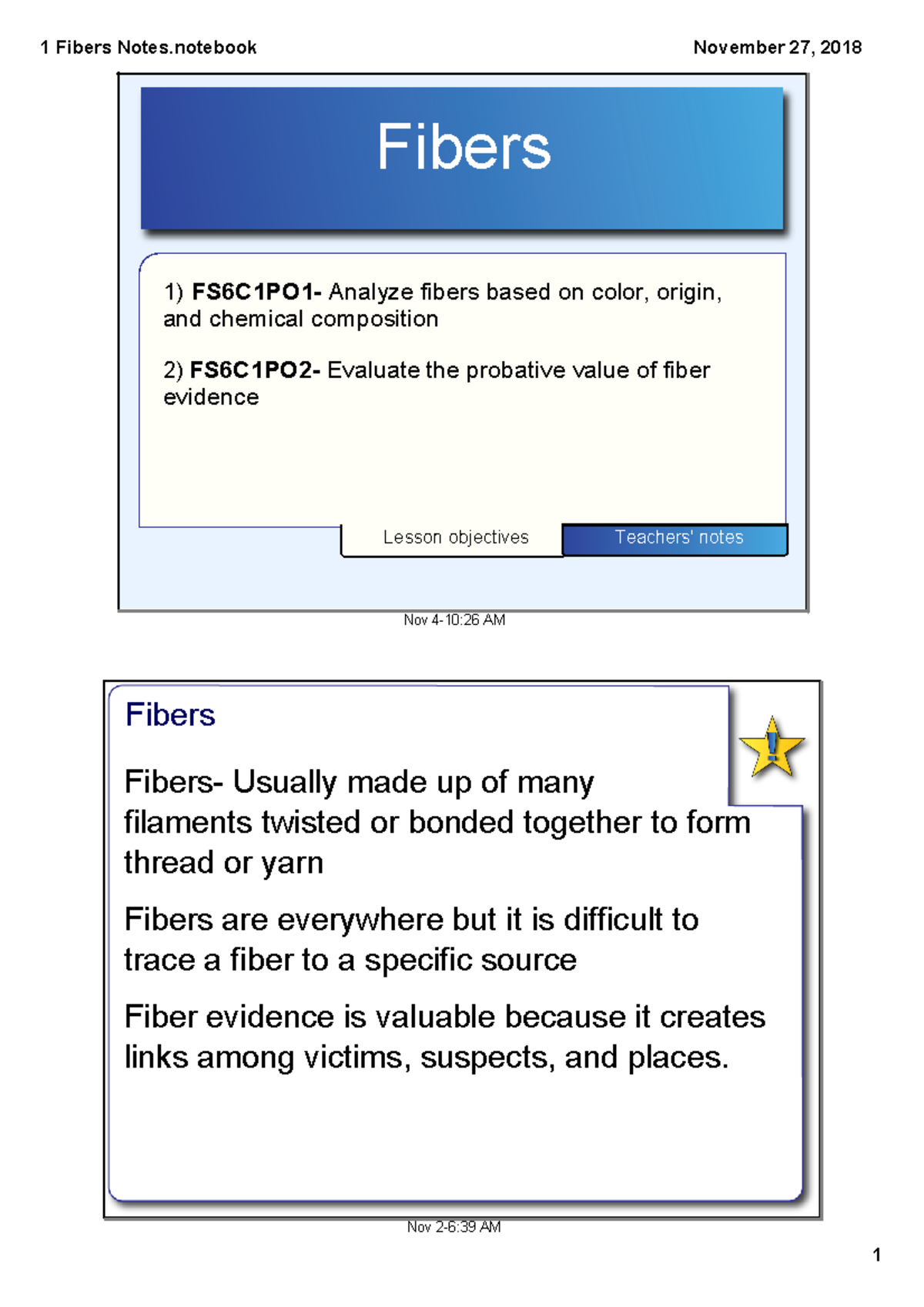 1 Fibers Notes unit on hair follicles - Nov 4­10:26 AM Fibers Lesson ...